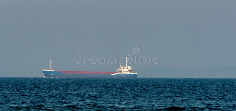Freighter on an Ocean Passage Stock Image - Image of industry ...