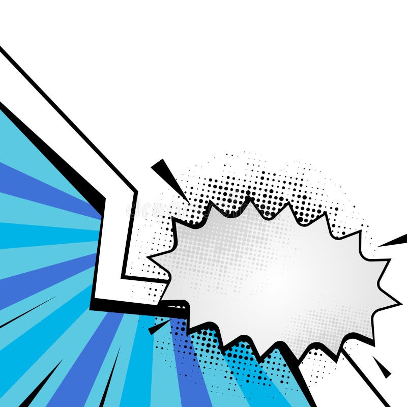 Blue Cartoon Comic Art Frame Design Background Stock Vector ...