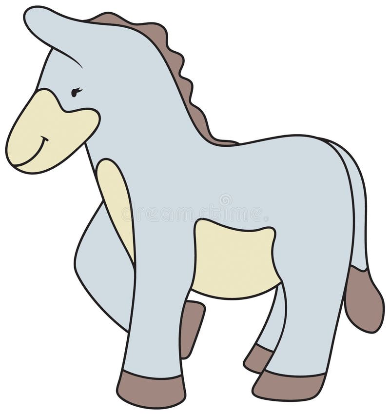 Blue cartoon horse stock vector. Illustration of blue - 17701632