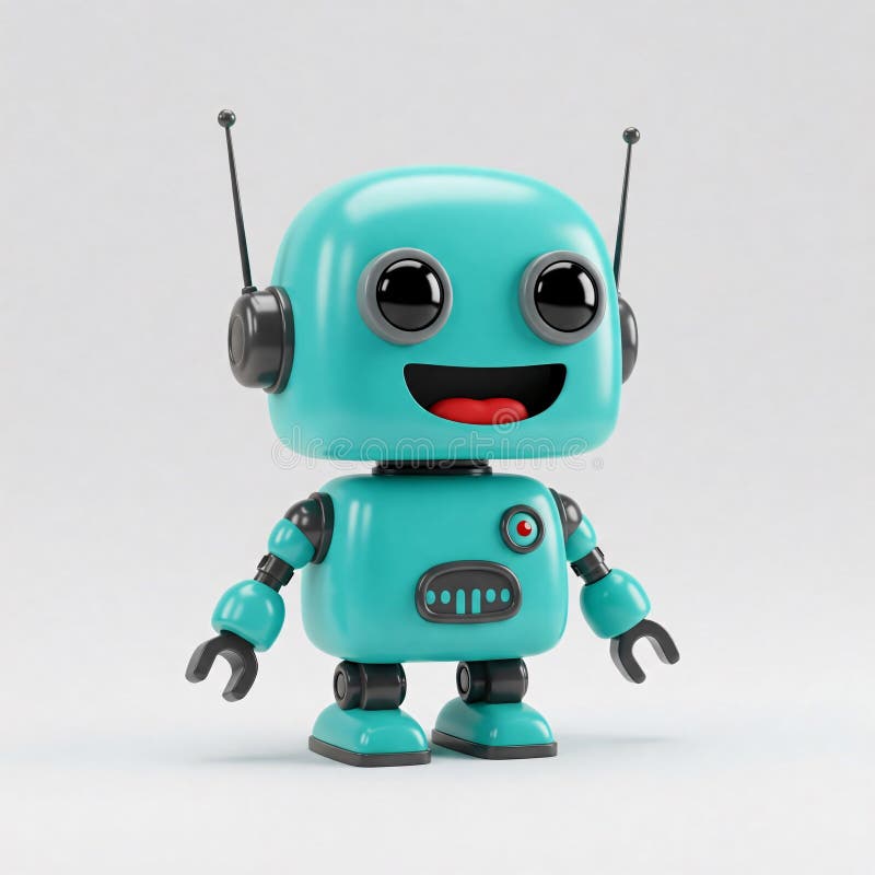 Cartoon Blue Robot White Background Stock Illustrations – 5,051 Cartoon ...