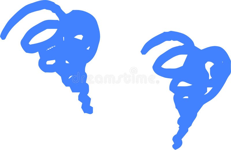 Blue Cartoon Symbol when Disappointed Stock Vector - Illustration of ...