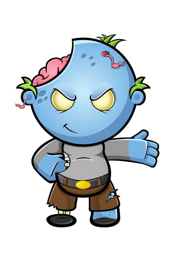 Blue Cartoon Zombie Character Stock Vector - Illustration of monster ...
