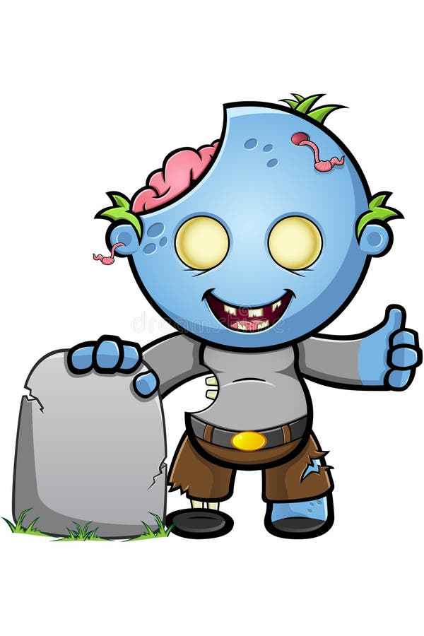 Blue Cartoon Zombie Character Stock Vector - Illustration of dead ...