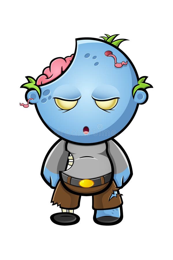 Blue Cartoon Zombie Character Stock Vector - Illustration of zombie ...