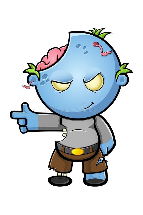 Blue Cartoon Zombie Character Stock Vector - Illustration of zombie ...