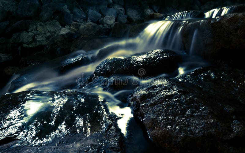 Blue cascade stock photo. Image of cascade, tone, outdoors - 88419466