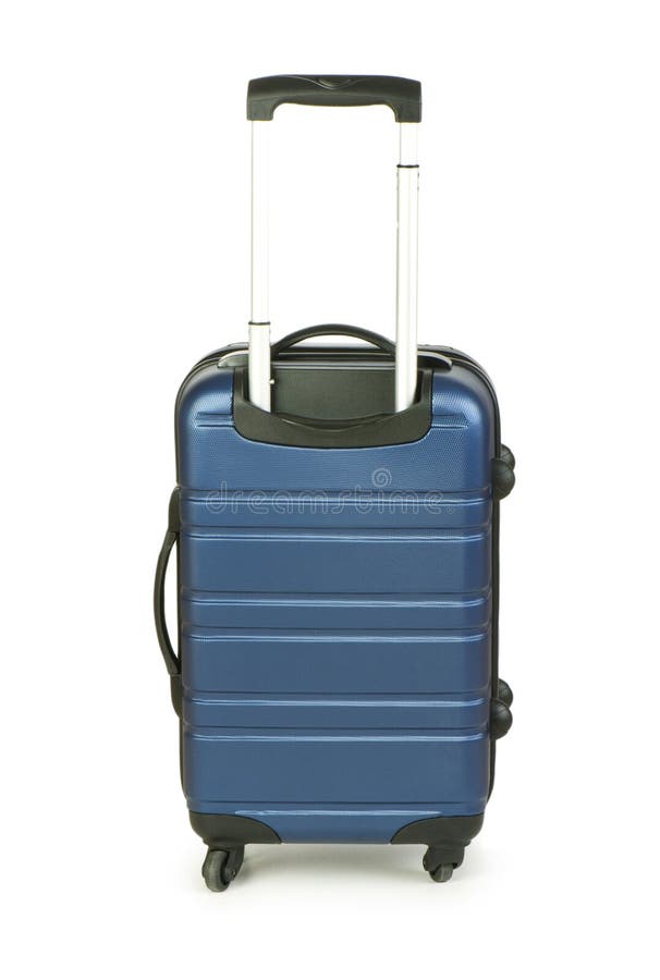 Blue Case Isolated on the White Stock Image - Image of luggage ...
