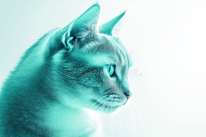 Blue Cat stock photo. Image of feline, colorful, modern - 362075876