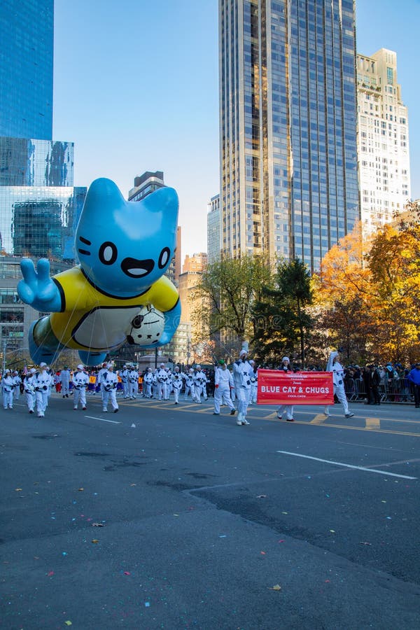 Blue Cat and Chugs Flying in the Macy S Thanksgiving Day Parade 2023 ...