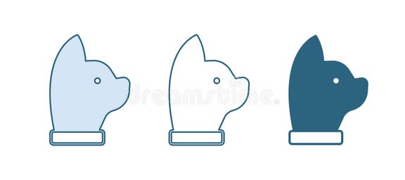Blue Cat Icon Isolated on White Background. Vector Stock Illustration ...