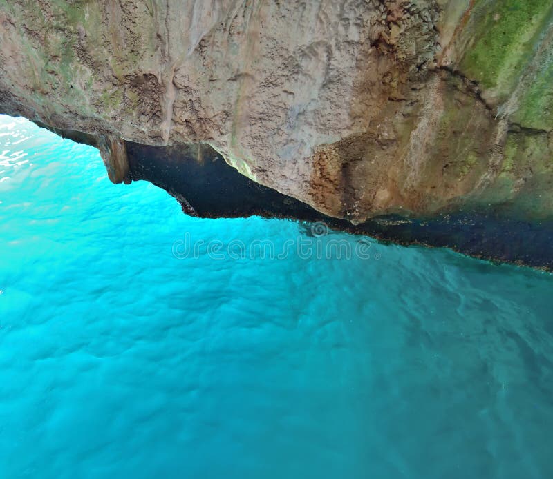 Blue Cave in Montenegro, the Tourist Attraction Stock Image - Image of ...
