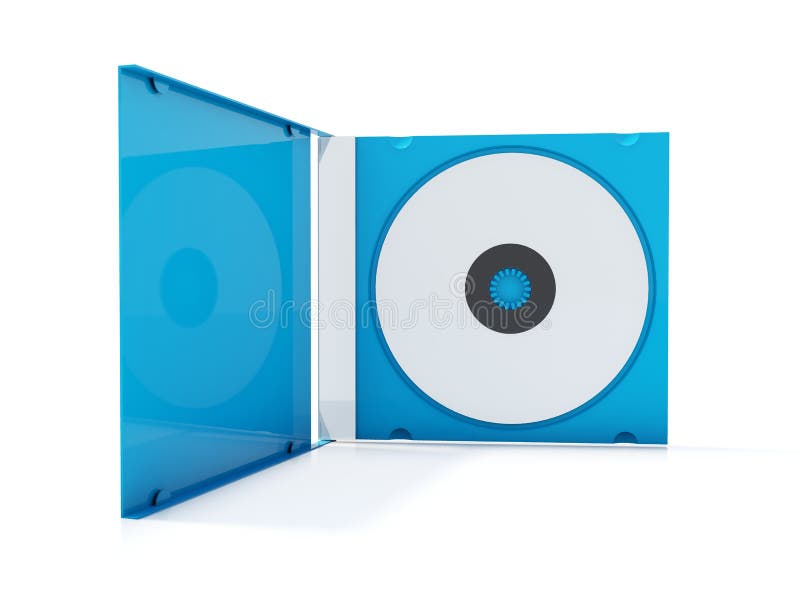Blue cd box stock illustration. Illustration of compact - 8030202