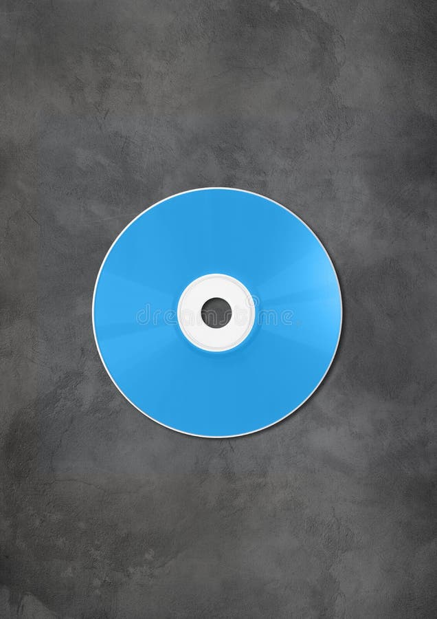 Blue CD - DVD Mockup Template Isolated on Concrete Background Stock ...