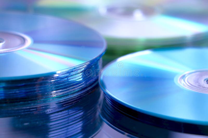 Blue cd stack stock image. Image of blue, digital, storage - 66365271