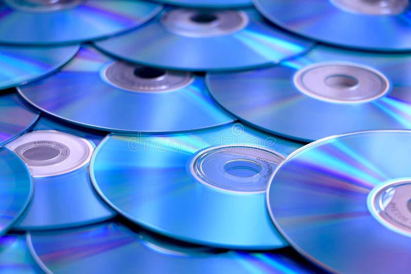Blue cd stack stock image. Image of recordable, computer - 66365367