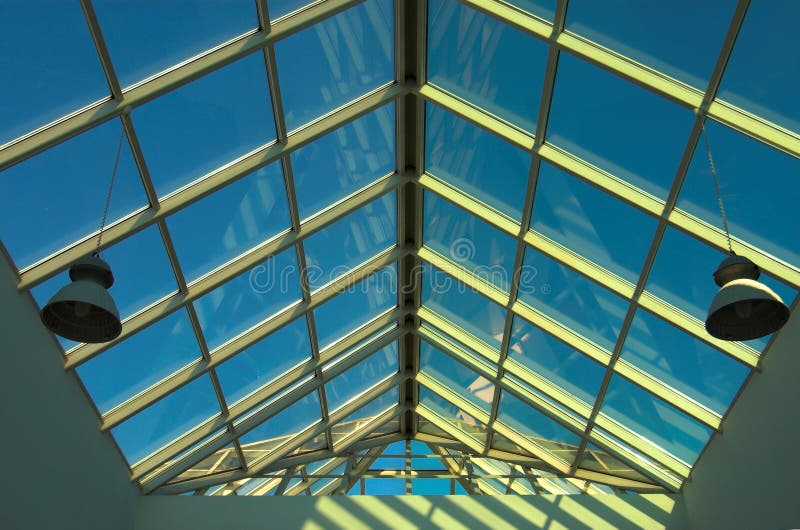 Blue ceiling in the office stock photo. Image of corporate - 1503608