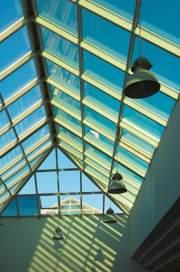 Blue Ceiling In The Office, Right Part Picture. Image: 1503612