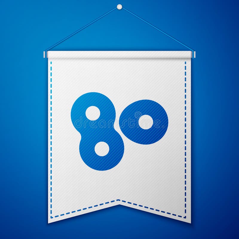 Blue Cell Division Process Icon Isolated on Blue Background. White ...