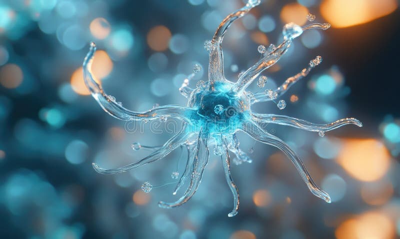 A Blue Cell with a Stem and a Stem Cell Stock Illustration ...