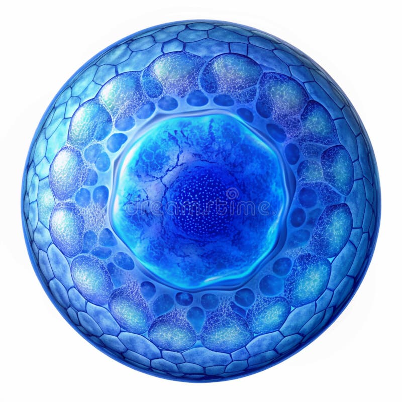 Blue Cell Under a Microscope Stock Vector - Illustration of generated ...