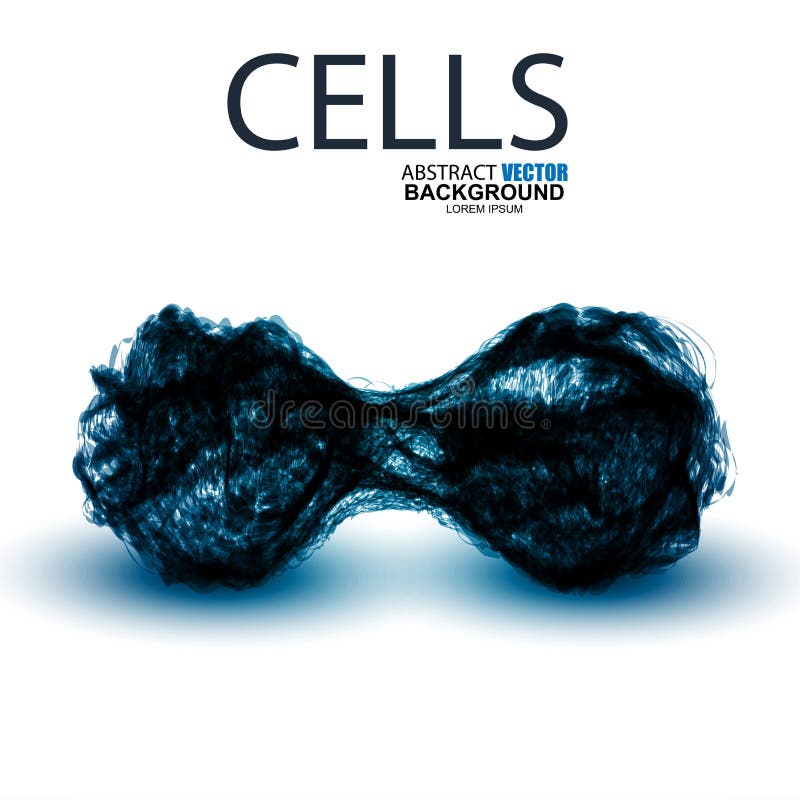 Blue Cell Vector Background Stock Vector - Illustration of genome, life ...