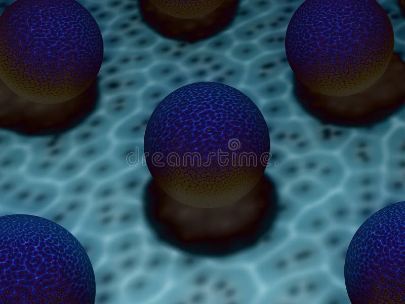 Blue cell x stock illustration. Illustration of scifi, circle - 373778