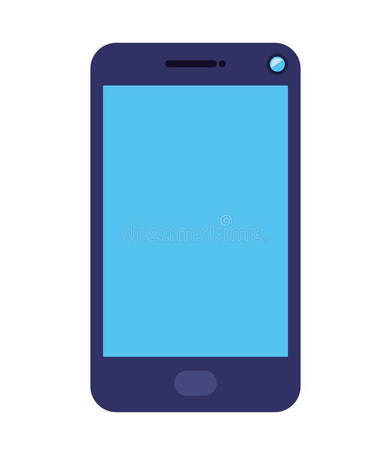 Blue Cellphone Illustration Stock Vector - Illustration of ...