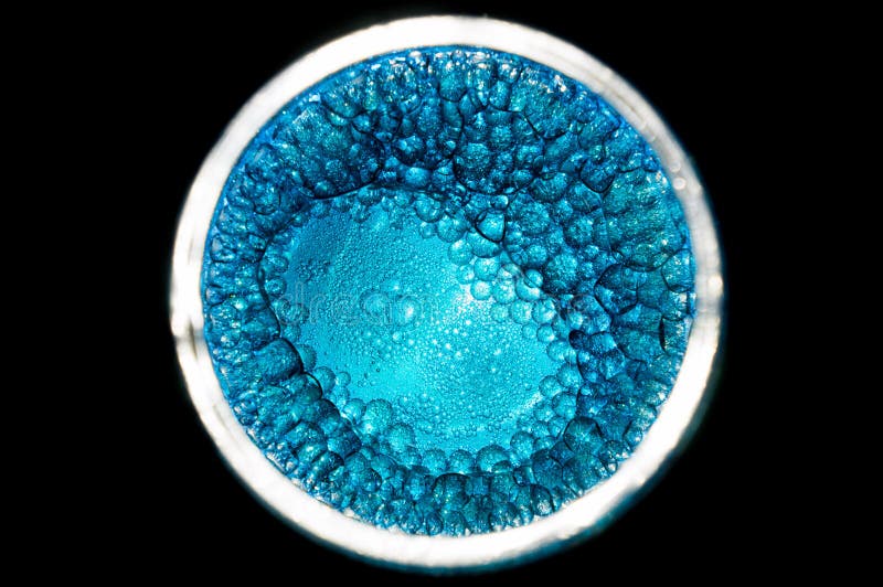 Blue Cells Dividing Form Bigger Ones Stock Image - Image of alchohol ...
