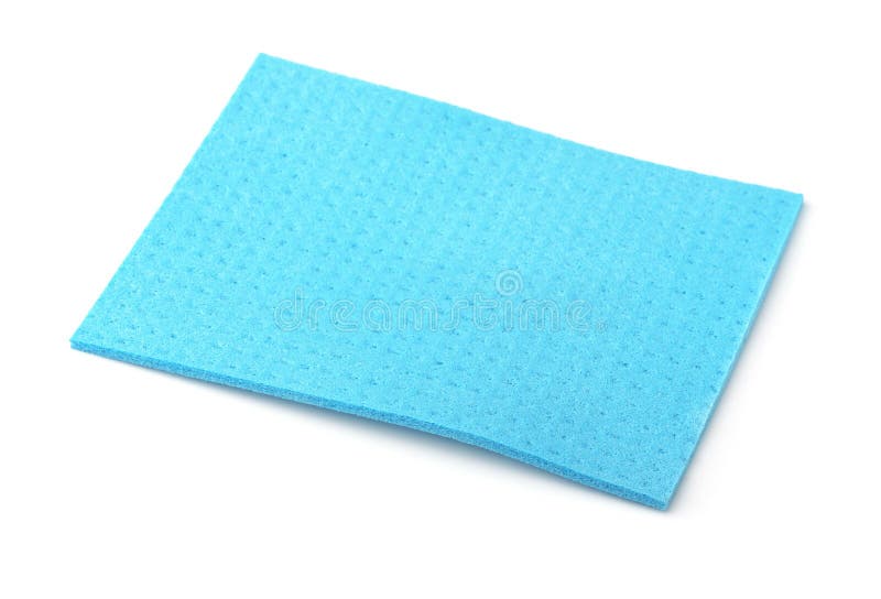 Blue Cellulose Absorbent Sponge Wipe Stock Image - Image of clean ...