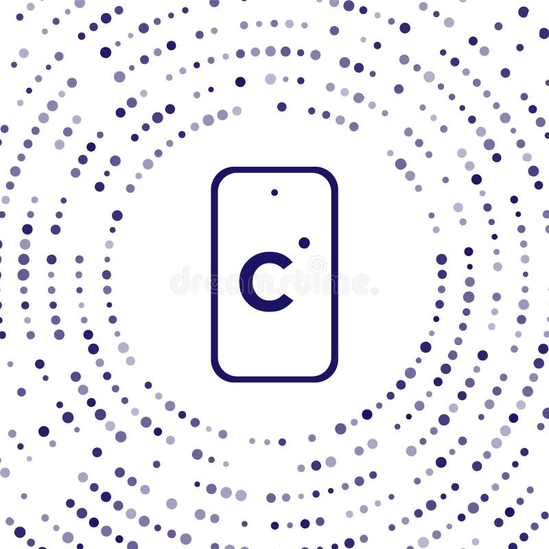Blue Celsius Icon Isolated on White Background. Abstract Circle Random ...