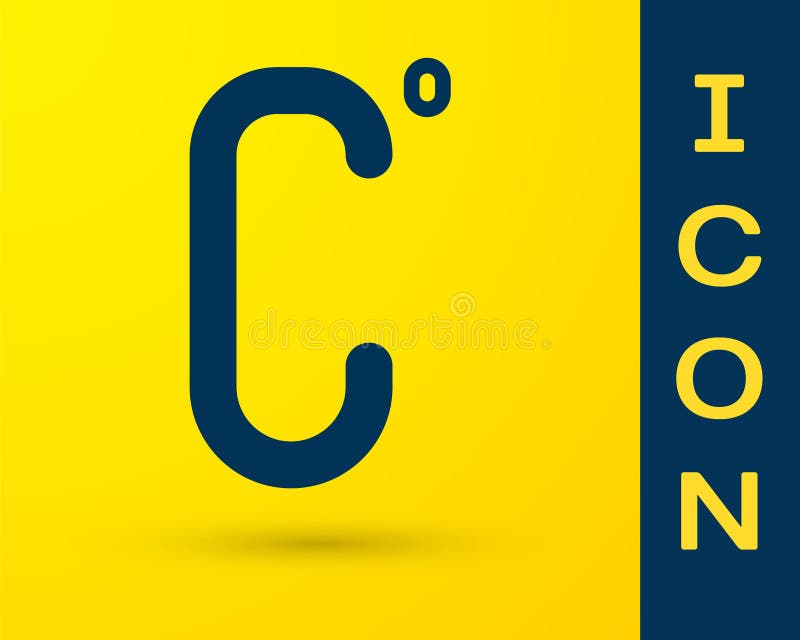 Blue Celsius Icon Isolated on White Background. Blue Circle Button ...
