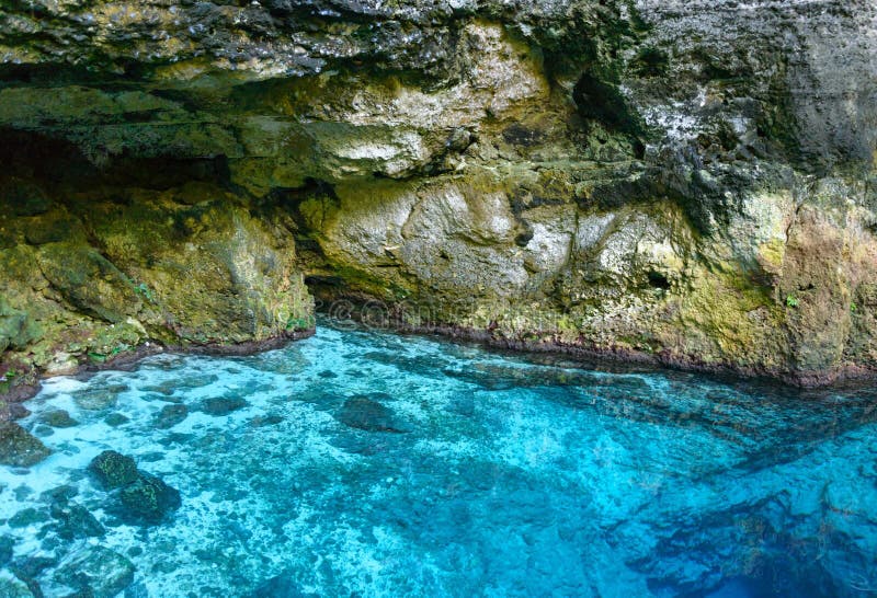 Cenote Cueva De Los Peces, Cuba Stock Image - Image of island, cenote ...