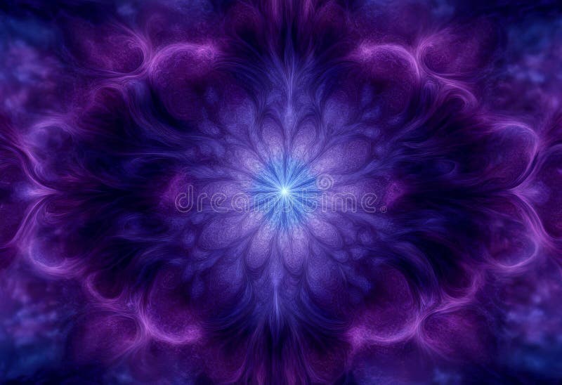 Blue Central Purple Point Radiating Panorama Mesmerizing Background ...