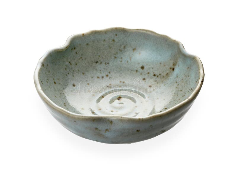 Blue Ceramic Bowl, Empty Bowl Isolated on White Background with ...