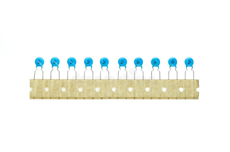 Blue Ceramic Capacitor Batch Stock Photo - Image of isolated ...