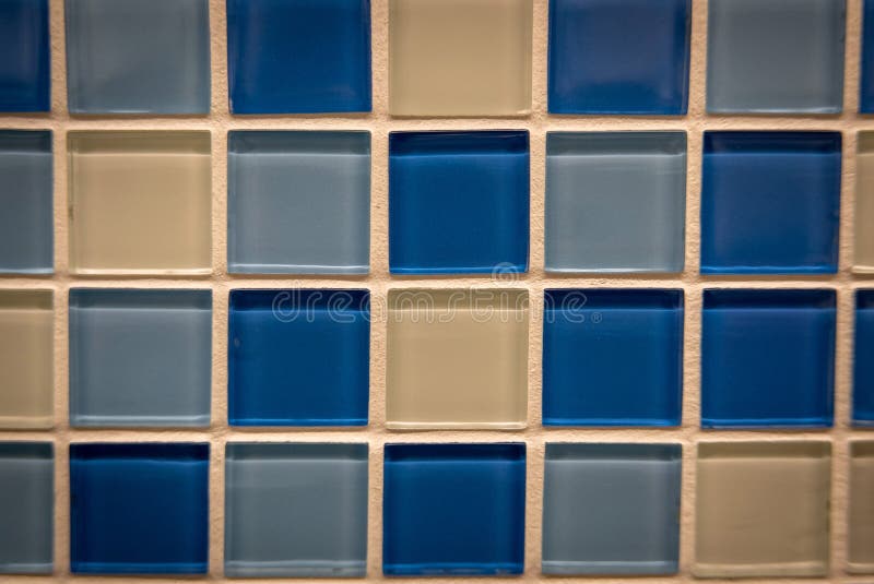 Blue Ceramic Mosaic on the Wall As Background Stock Image - Image of ...