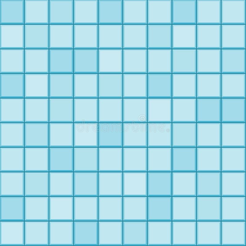 Blue Ceramic Square Tiles Seamless Pattern. Home Interior, Swimming ...