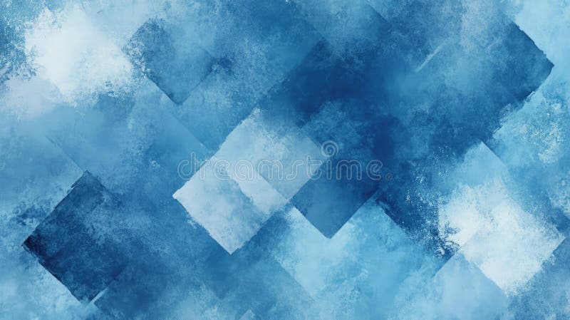 Blue Ceramic Square Tiles, Wall, Watercolor Style Stock Illustration ...