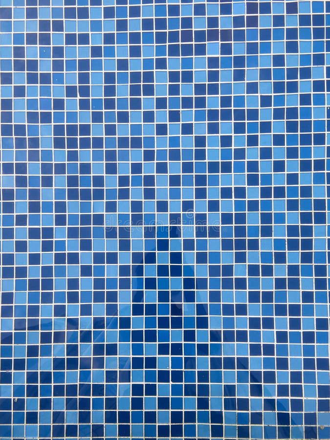 Blue Ceramic Tile Mosaic in Swimming Pool Stock Illustration ...