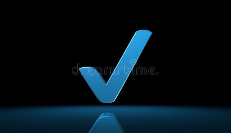 Blue Certified Sign,3D Illustration Stock Illustration - Illustration ...