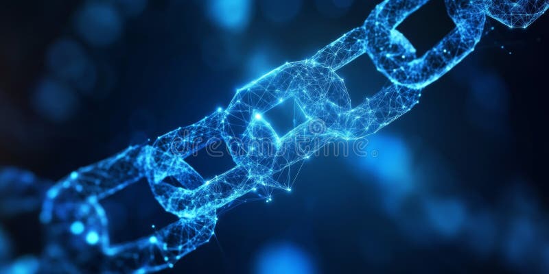 A Blue Chain with a Blue Background Stock Illustration - Illustration ...