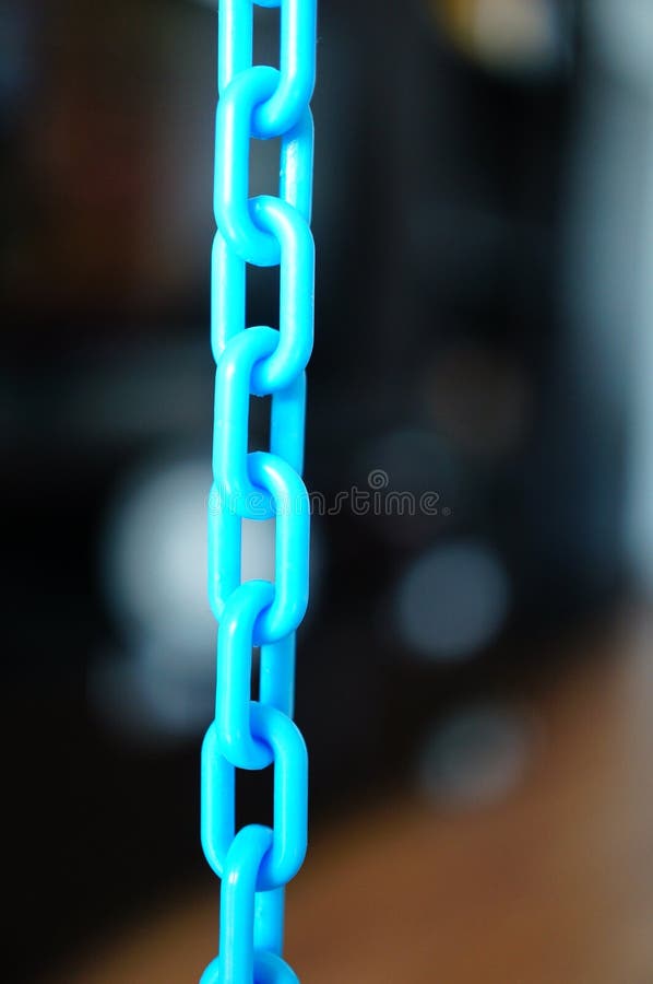 Blue Chain Link Fence Gate Locked with Key : Concept of Protecting ...