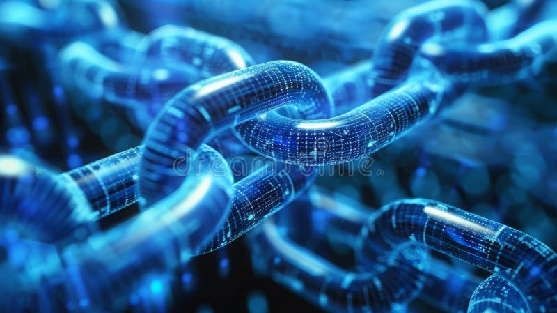 Blue Chain in a Close-up Shot Stock Image - Image of equipment, closeup ...