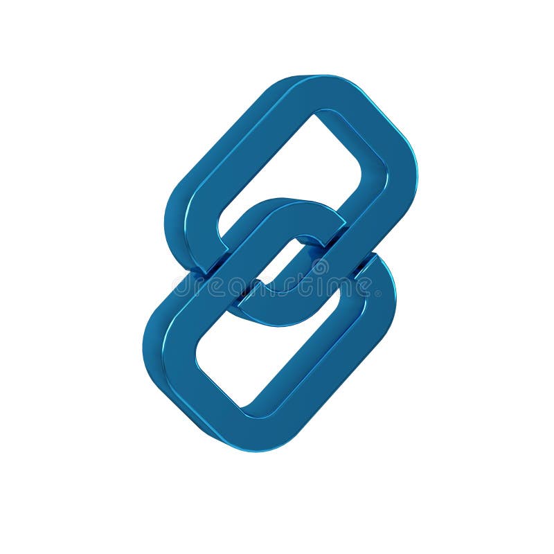Blue Chain Link Icon Isolated on Transparent Background. Link Single ...