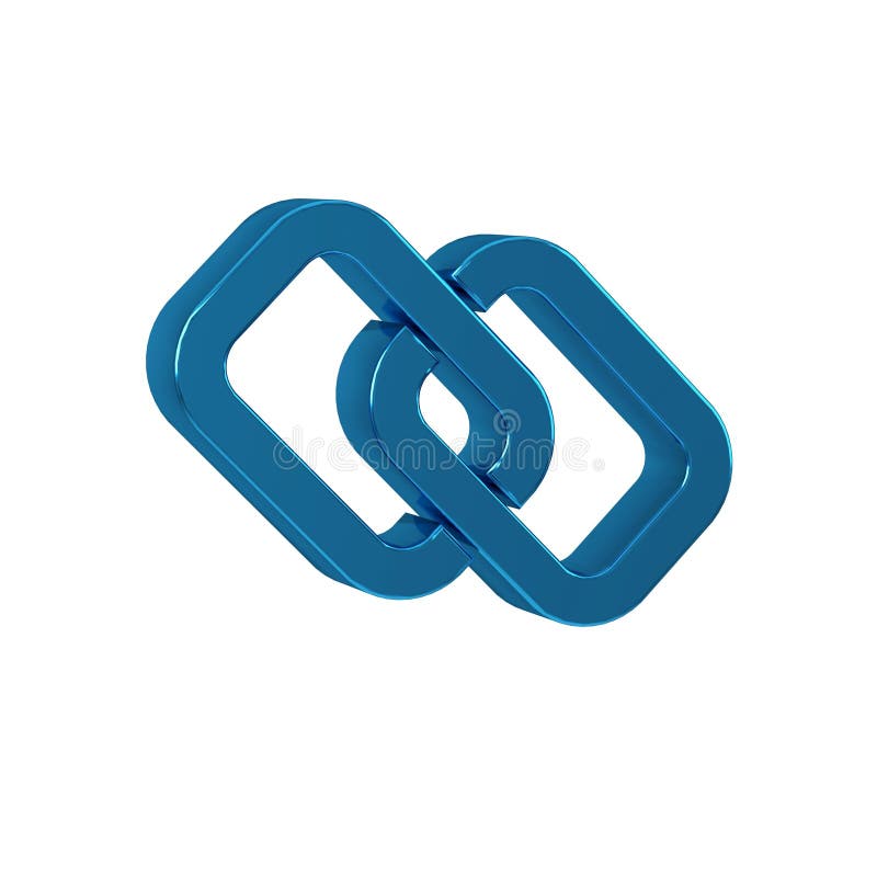 Blue Chain Link Icon Isolated on Transparent Background. Link Single ...