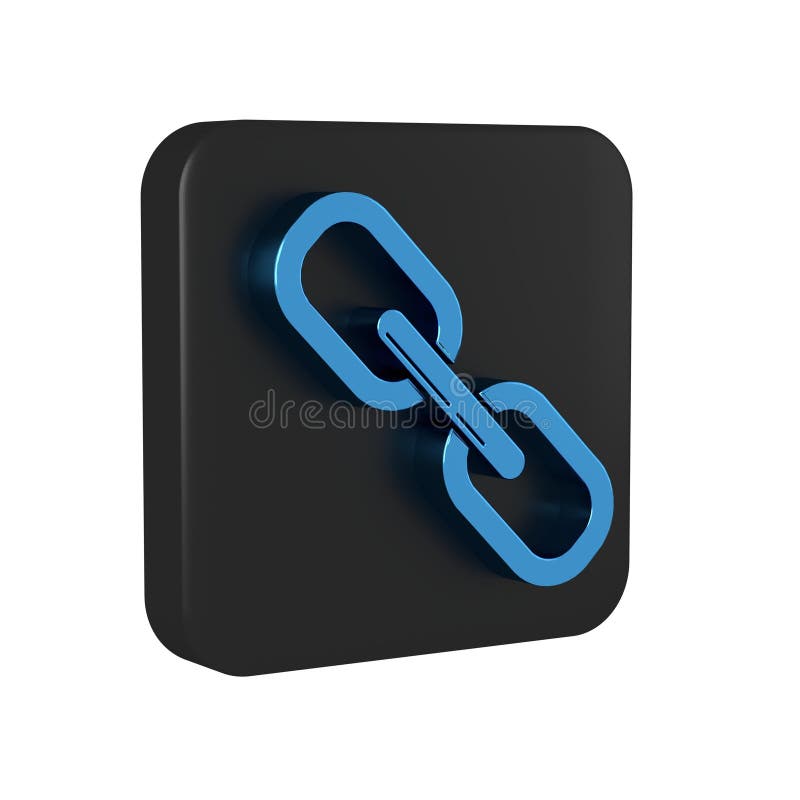 Blue Chain Link Icon Isolated on Transparent Background. Link Single ...