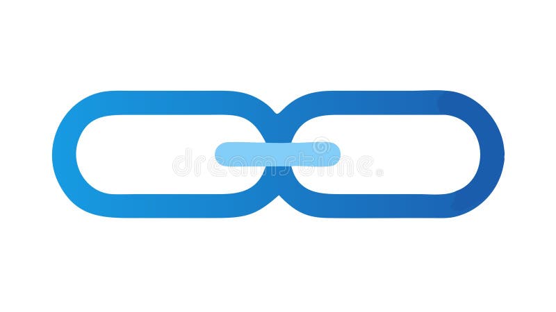 Blue Chain Link, Strong Connection and Digital Networking Symbol ...
