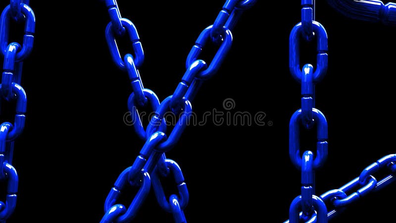 Blue Chains Abstract stock footage. Video of metal, leading - 71784068