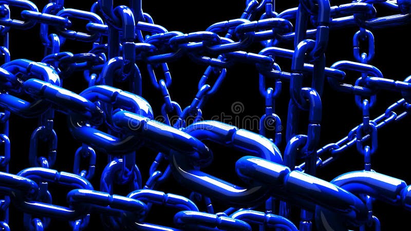 Blue Chains Abstract stock video. Video of 3dcg, continuous - 71743125