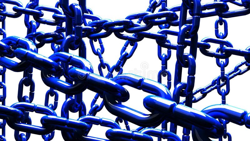 Blue Chains Abstract stock footage. Video of metal, leading - 71784068